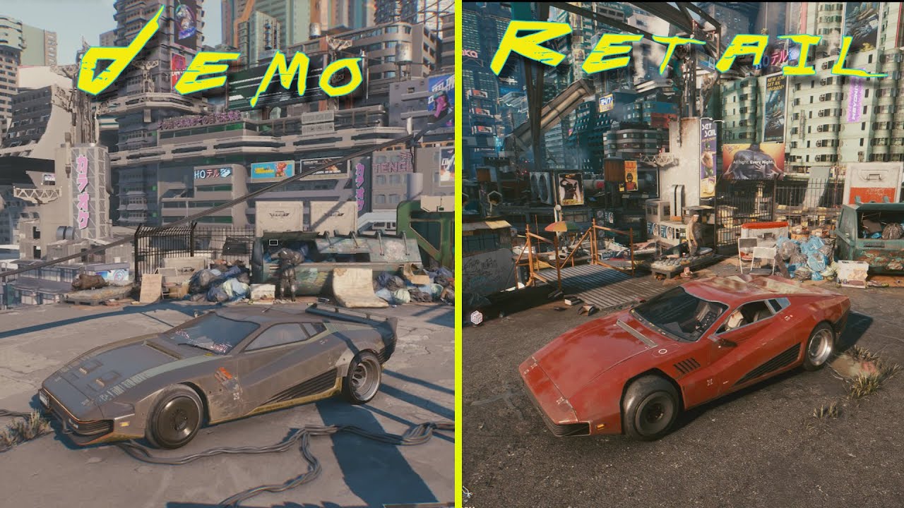 Cyberpunk 2077 2018 Demo vs Retail RTX 3080 4K Graphics Comparison ...
