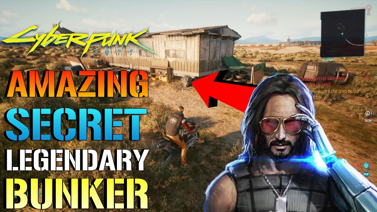 Cyberpunk 2077: Amazing SECRET Legendary BUNKER! Filled With Weapons ...