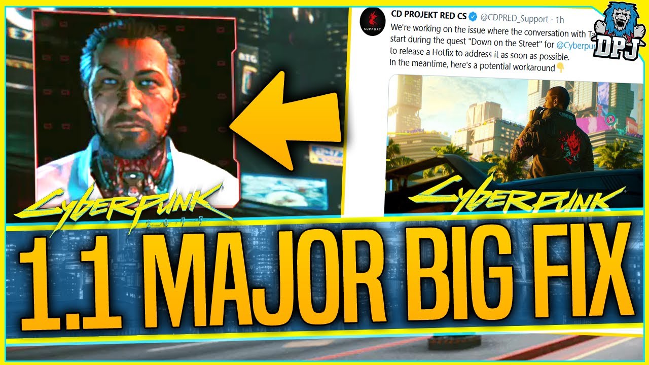 1.1 MAJOR BUG FIX TEST - NEW HOTFIX 1.11 COMING - Cyberpunk 2077 Down ...