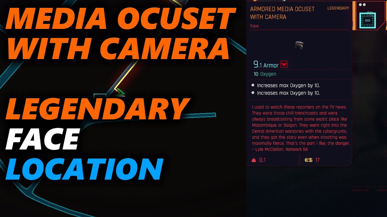 Armored Media Ocuset With Camera - Free Legendary Face Item Location in ...