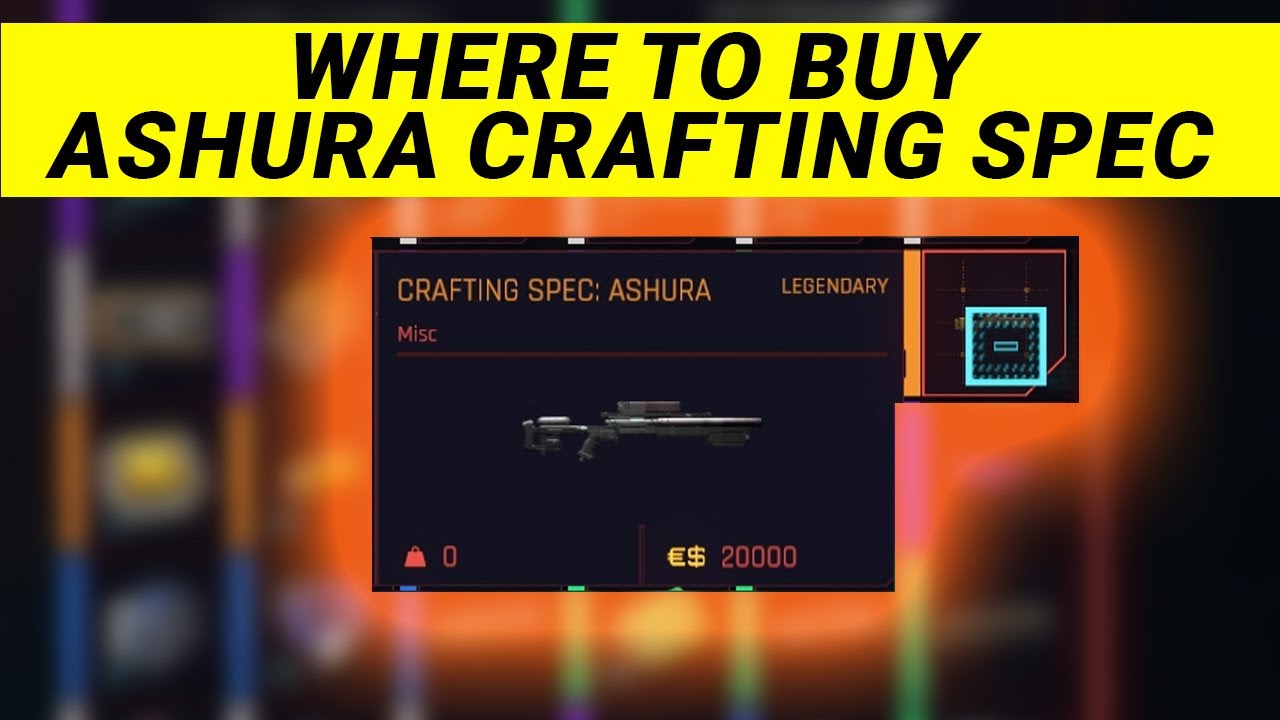 Cyberpunk 2077 - Buy "ASHURA" Legendary Sniper Rifle Crafting Spec Shop ...