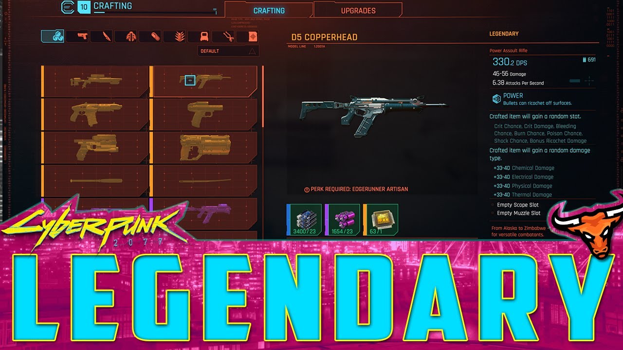 Cyberpunk 2077 - Copperhead Legendary Blueprint Location Guide ...