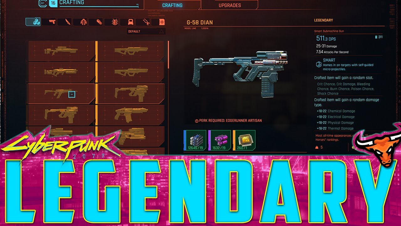 Cyberpunk 2077 - G-58 Dian Legendary Secret Blueprint Location Guide ...