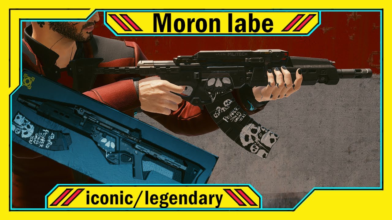 Cyberpunk 2077 armory-Moron Labe iconic legendary assault rifle ...