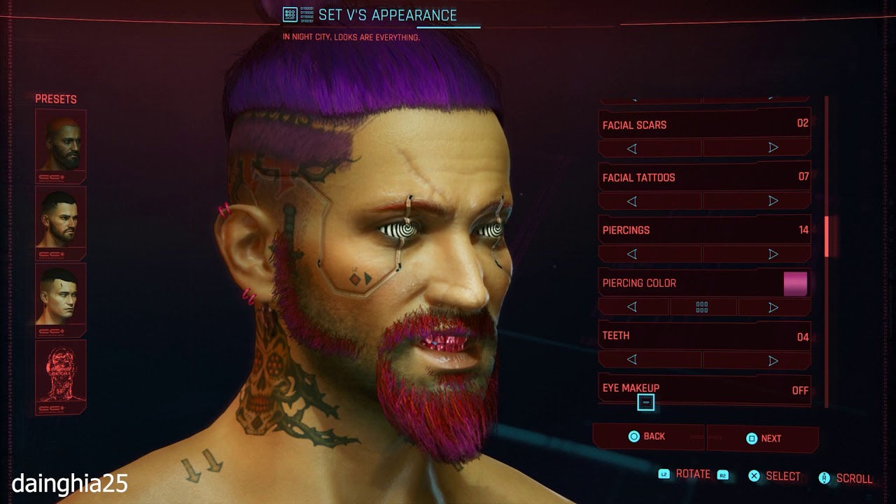 Cyberpunk 2077 character creation - all customisation options ...