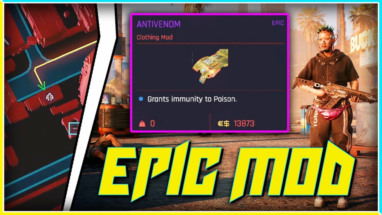 Epic "Antivenom" Clothing Mod | Poison Immunity | Shop Location Guide ...