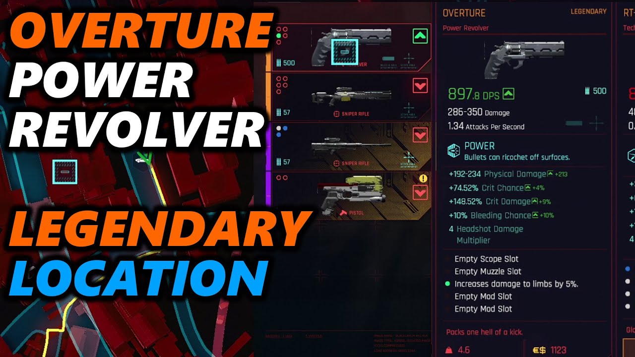 Overture - Free Legendary Power Revolver Item Location in Cyberpunk ...