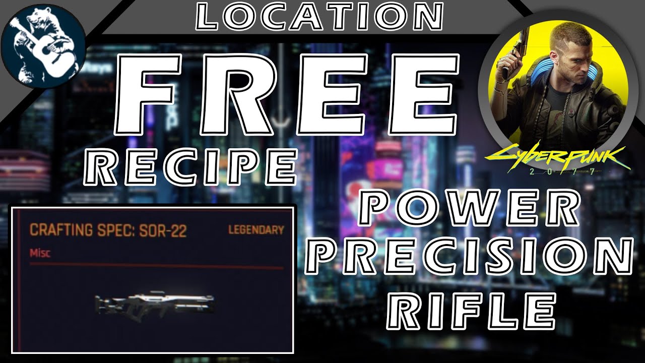 SOR-22 Recipe Precision Rifle in Cyberpunk 2077 Legendary Weapons ...