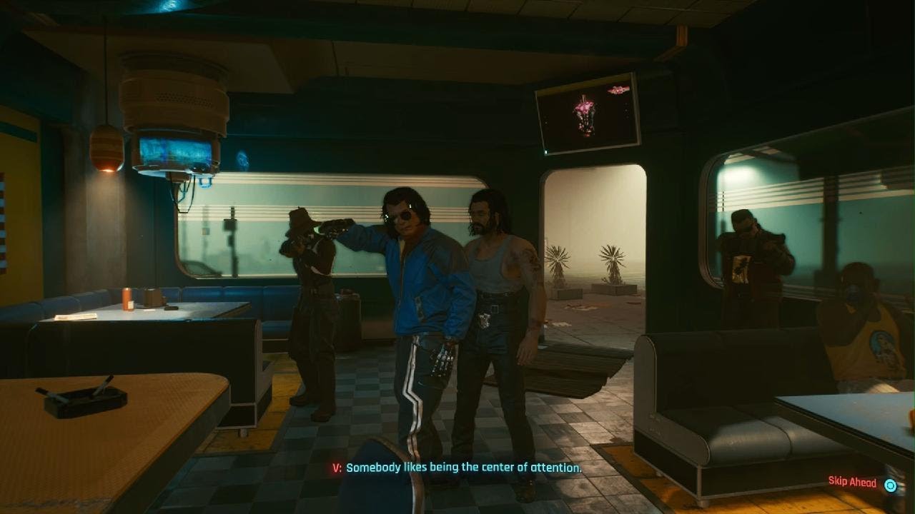 Cyberpunk 2077 Clearly you are not suppose to take Saul to the diner ...
