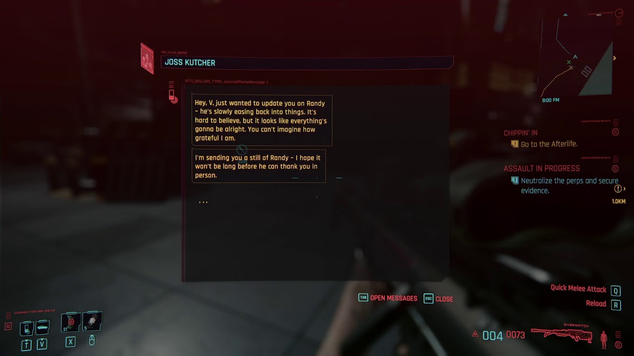 [Cyberpunk 2077] message from Joss Kutcher - Cyberpunk 2077 videos