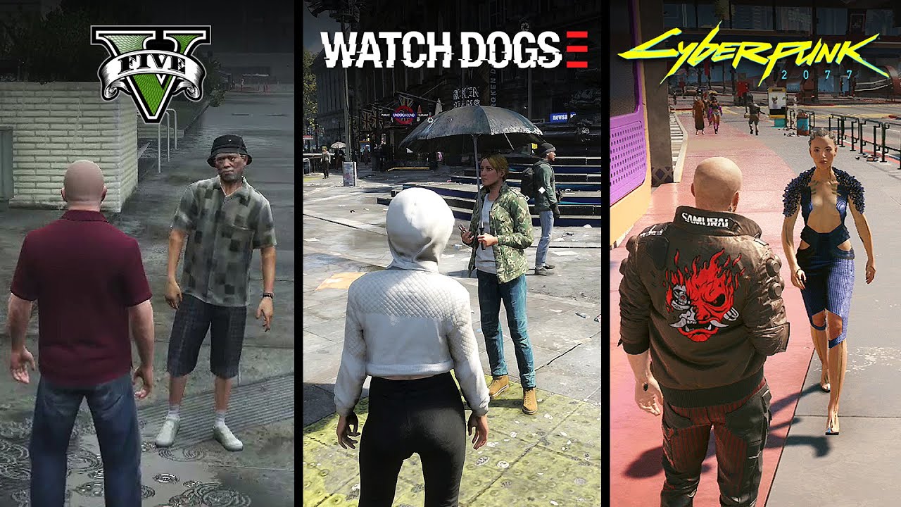 GTA V vs Cyberpunk 2077 vs Watch Dogs Legion | Attention to Detail (PC ...