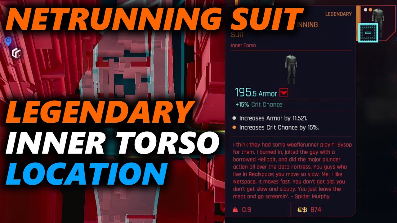 Hybridweave Netrunning Suit - Free Legendary Inner Torso Item Location ...