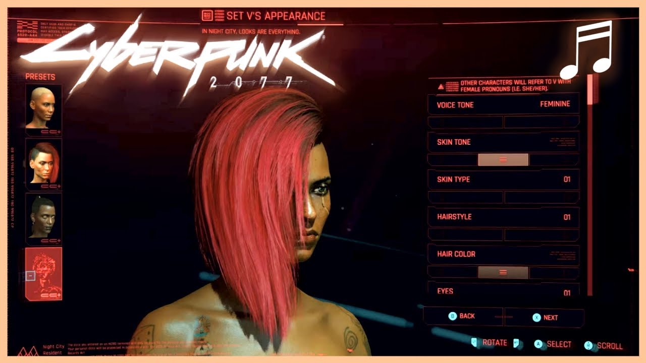 CYBERPUNK 2077 Character Creation Menu Music | Unreleased OST | Ambient ...