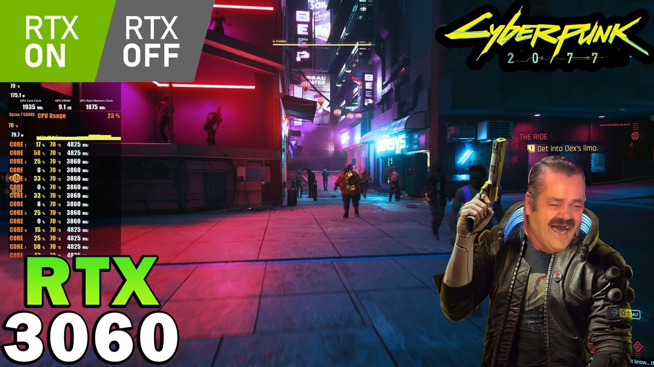 Cyberpunk 2077 | RTX 3060 | Ryzen 7 5800X | RTX ON/OFF | DLSS | 4K ...