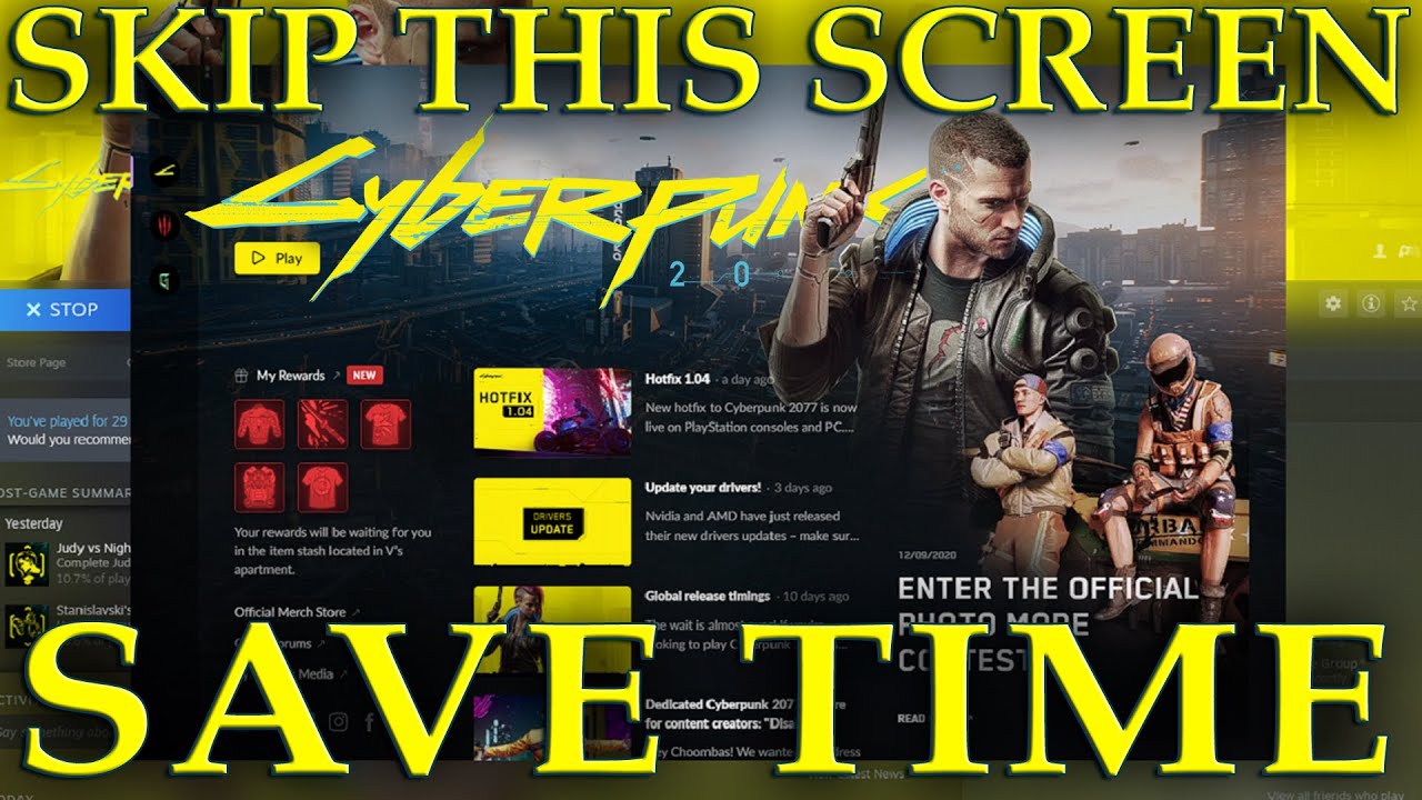 How to skip the CDPR Launcher with Cyberpunk 2077 on Steam - Cyberpunk 2077 videos