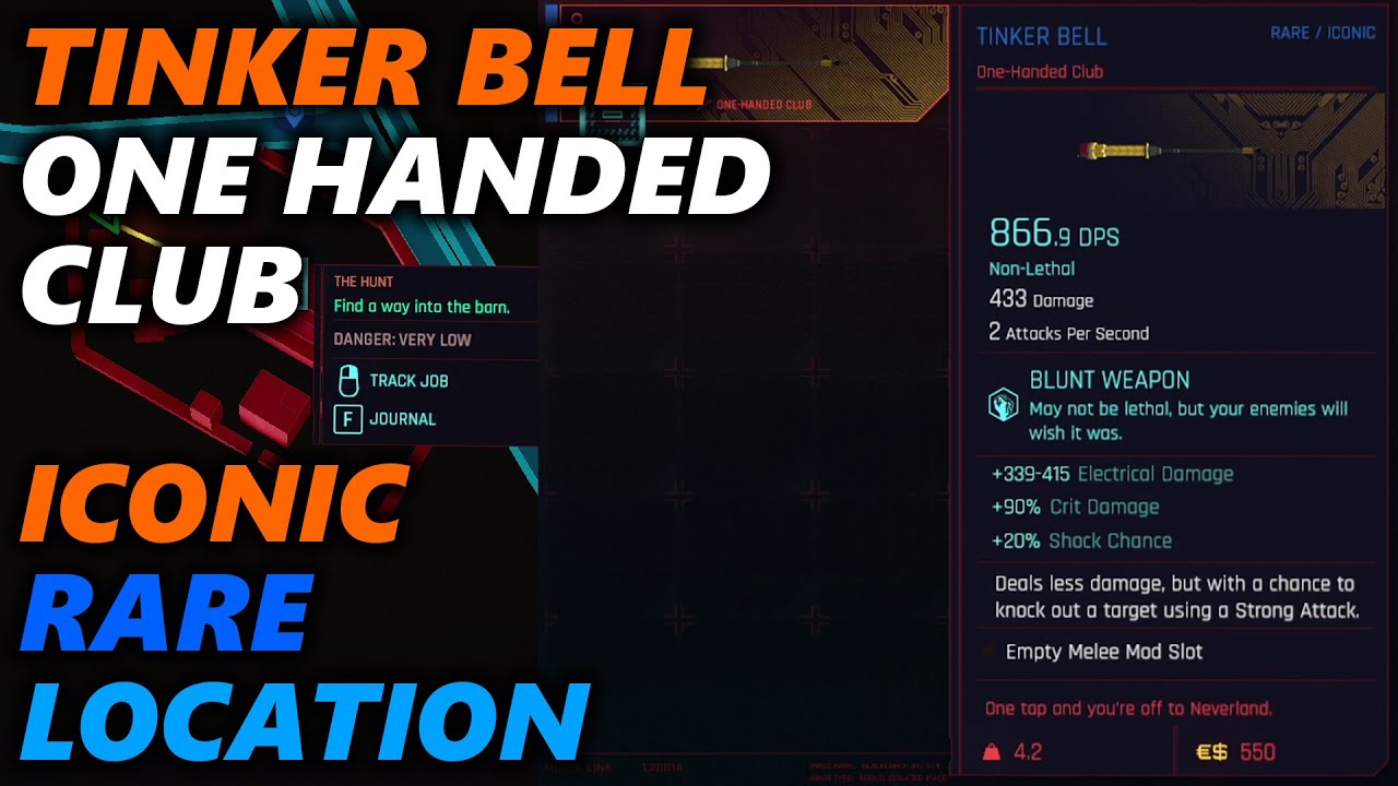 Tinker Bell - Iconic Rare One Handed Club Location in Cyberpunk 2077 ...