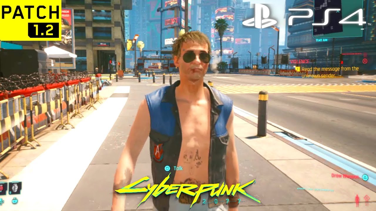 CYBERPUNK 2077 1.2 PATCH PS4 Slim Gameplay - Walking Around Streets Of Night City (Free Roam #7 ...
