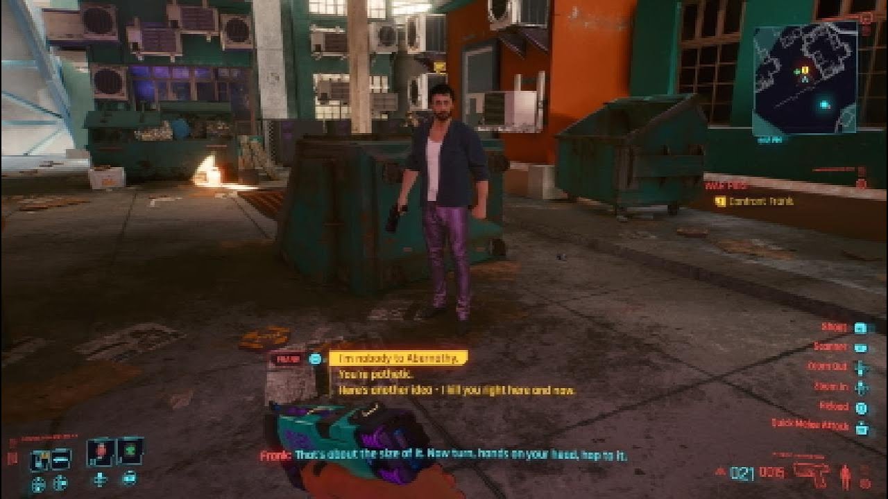 Cyberpunk 2077 All outcomes with Frank, Secret Corpo Lifepath Dialogue ...