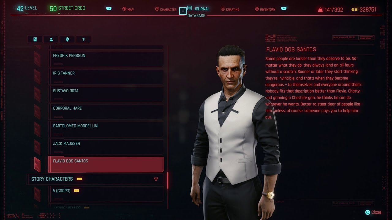 Cyberpunk 2077 - Databank: Corporal Hare, Bartolomeo Mordellini, Jack ...
