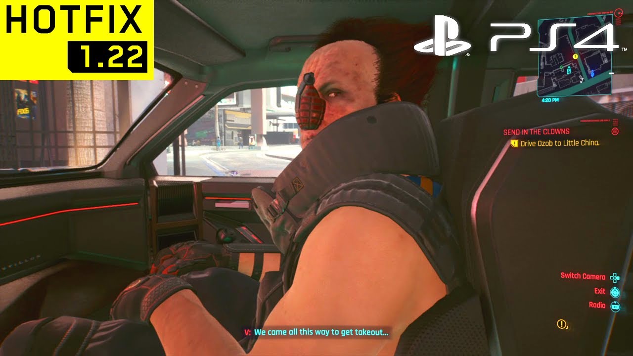 CYBERPUNK 2077 PATCH 1.22 HOTFIX PS4 Slim Gameplay Performance & Graphics (Free Roam Night City ...
