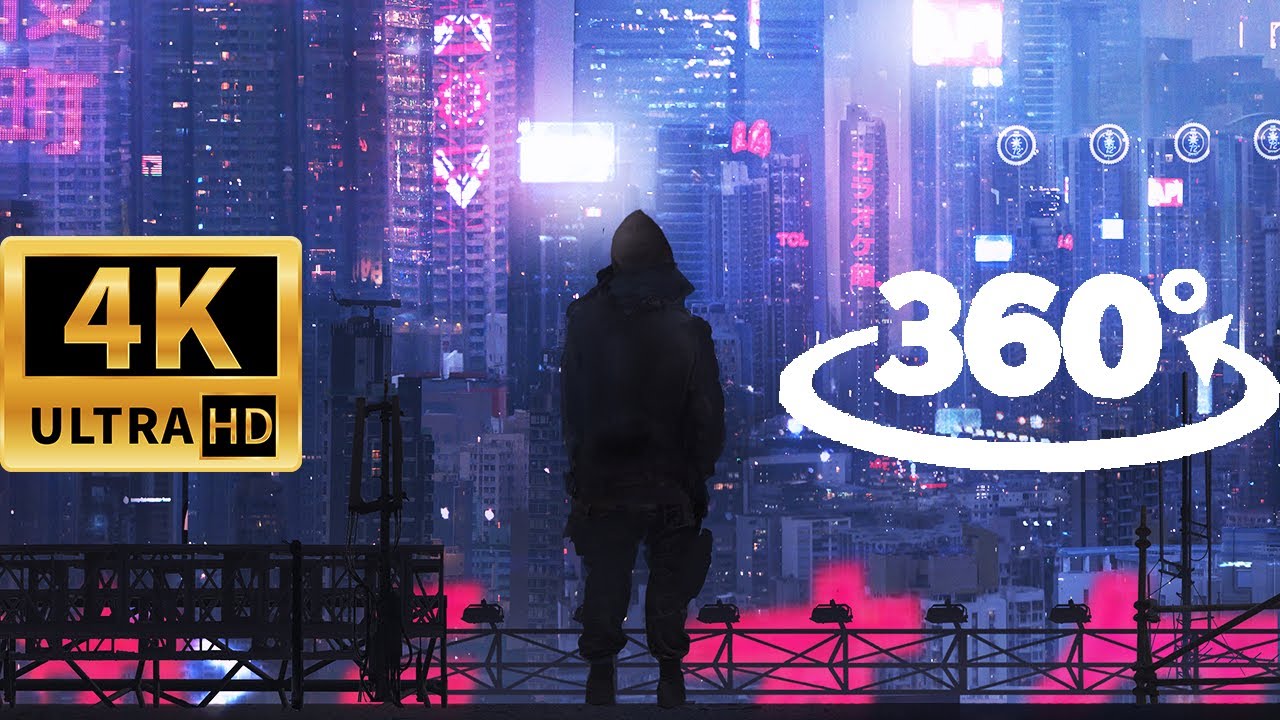 360 VIDEO || Cyberpunk 2077 || Night City in 4K - Cyberpunk 2077 videos