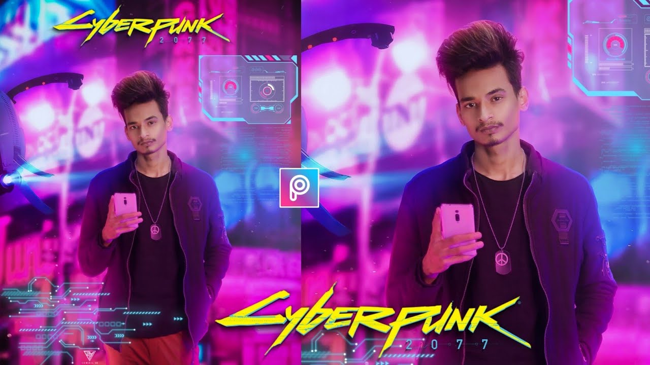 CyberPunk 2077 Photo Editing in PicsArt | Edit CyberPunk Effect - SK ...