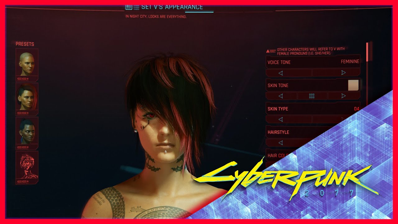 Cyberpunk 2077 Emo Female Character Creation Showcase - Cyberpunk 2077 ...