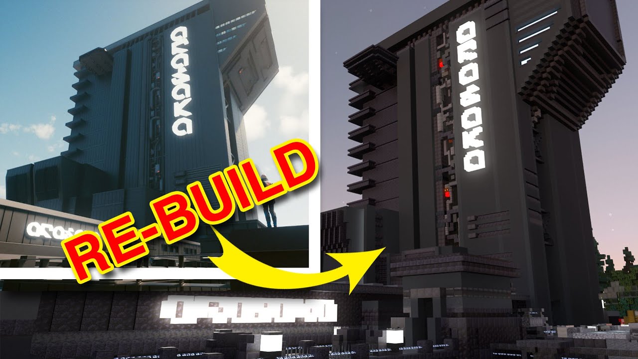 Recreating a Cyberpunk 2077 Building in Minecraft! | How to Make Blocks ...