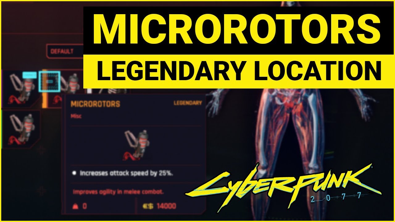 Where to get MICROROTORS Legendary Cyberware in Cyberpunk 2077 ...