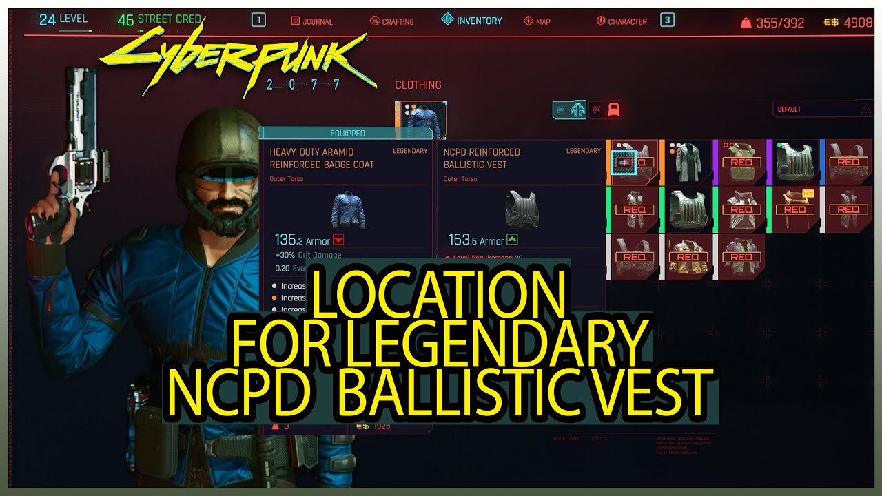 Location for legendary NCPD Ballistic Vest in Cyberpunk 2077 ...