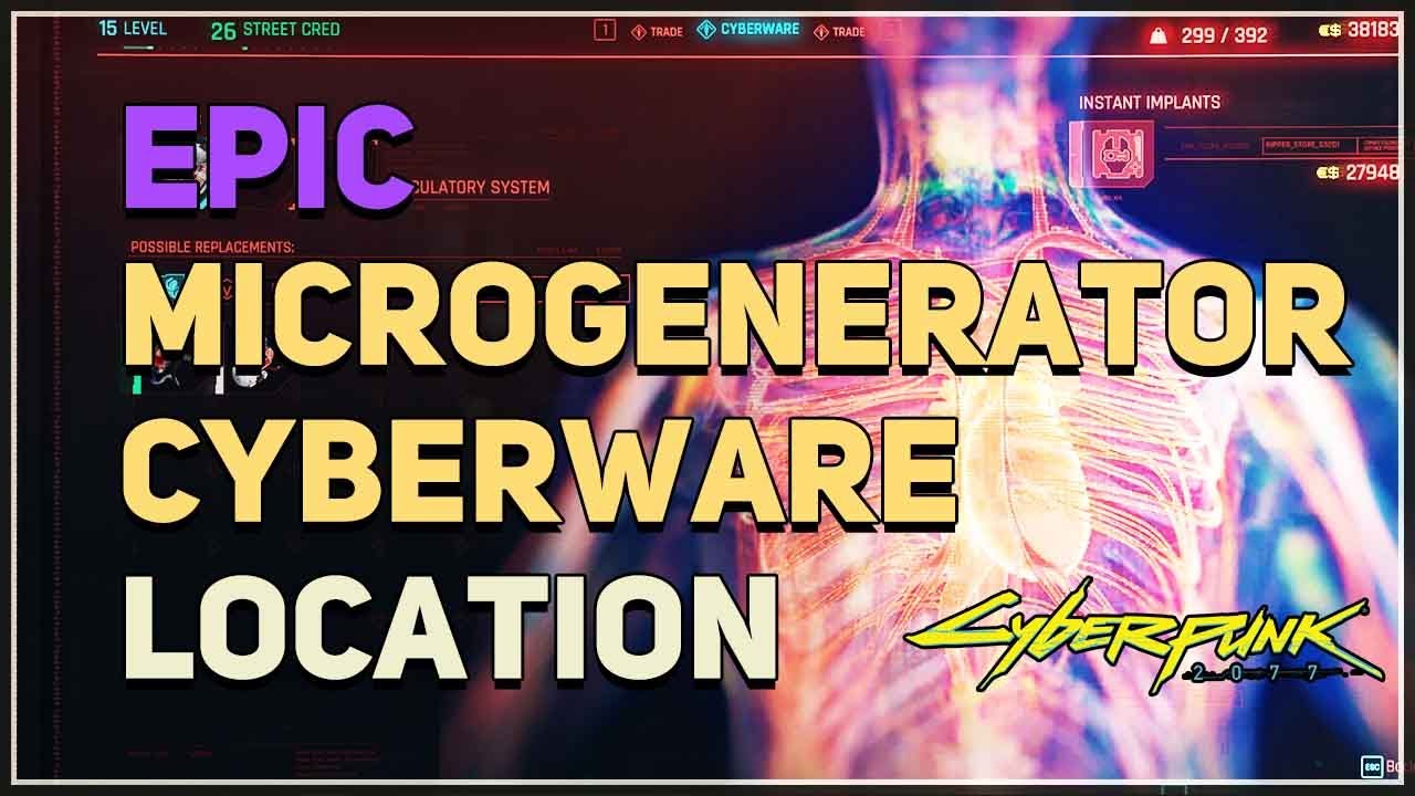 Epic Microgenerator Location Cyberpunk 2077 - Cyberpunk 2077 videos
