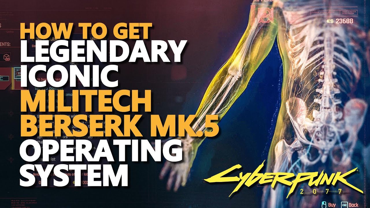 Legendary Iconic Militech Berserk MK.5 Cyberpunk 2077 Cyberware ...