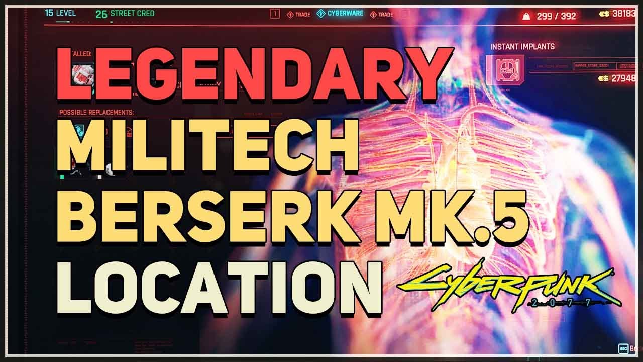 Militech Berserk MK.5 Location Cyberpunk 2077 Iconic Cyberdeck ...