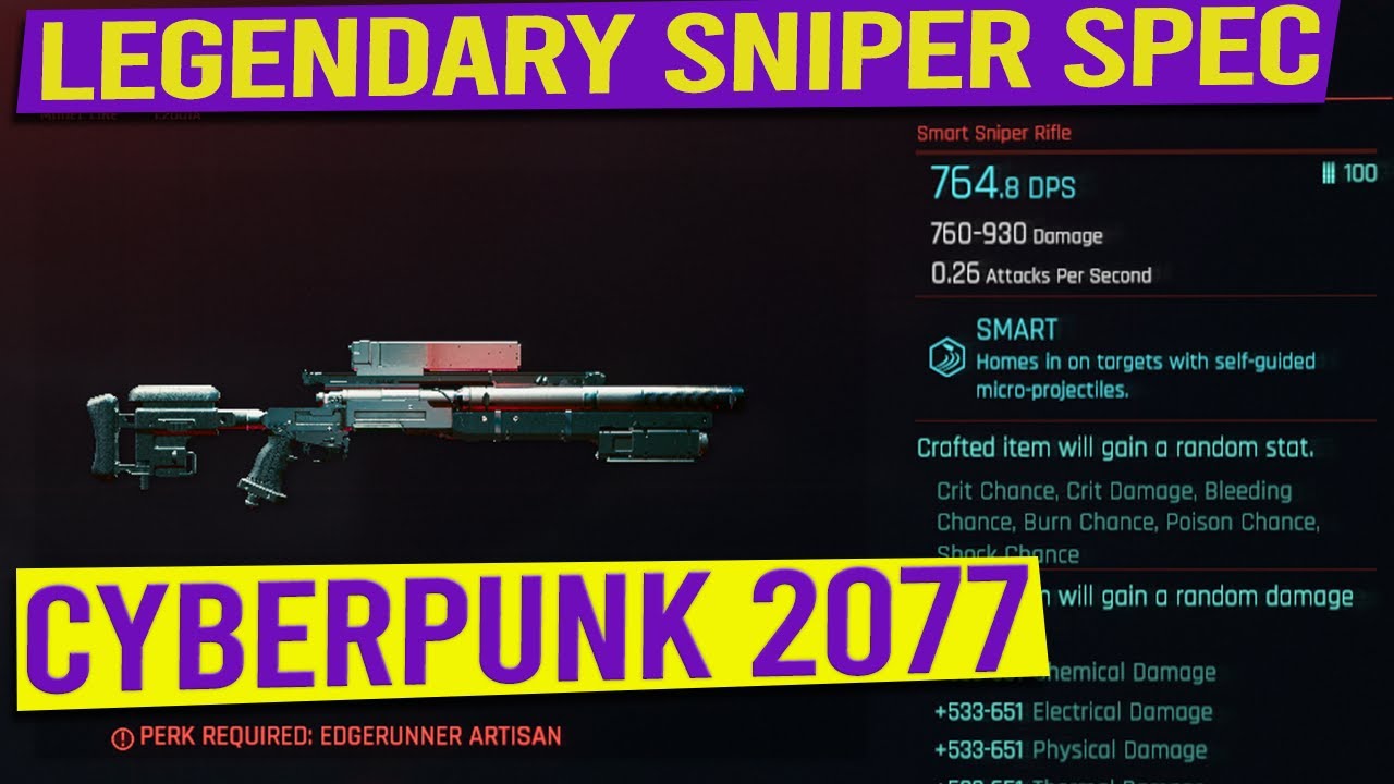 ASHURA Legendary Sniper Crafting Spec Location - CYBERPUNK 2077 ...
