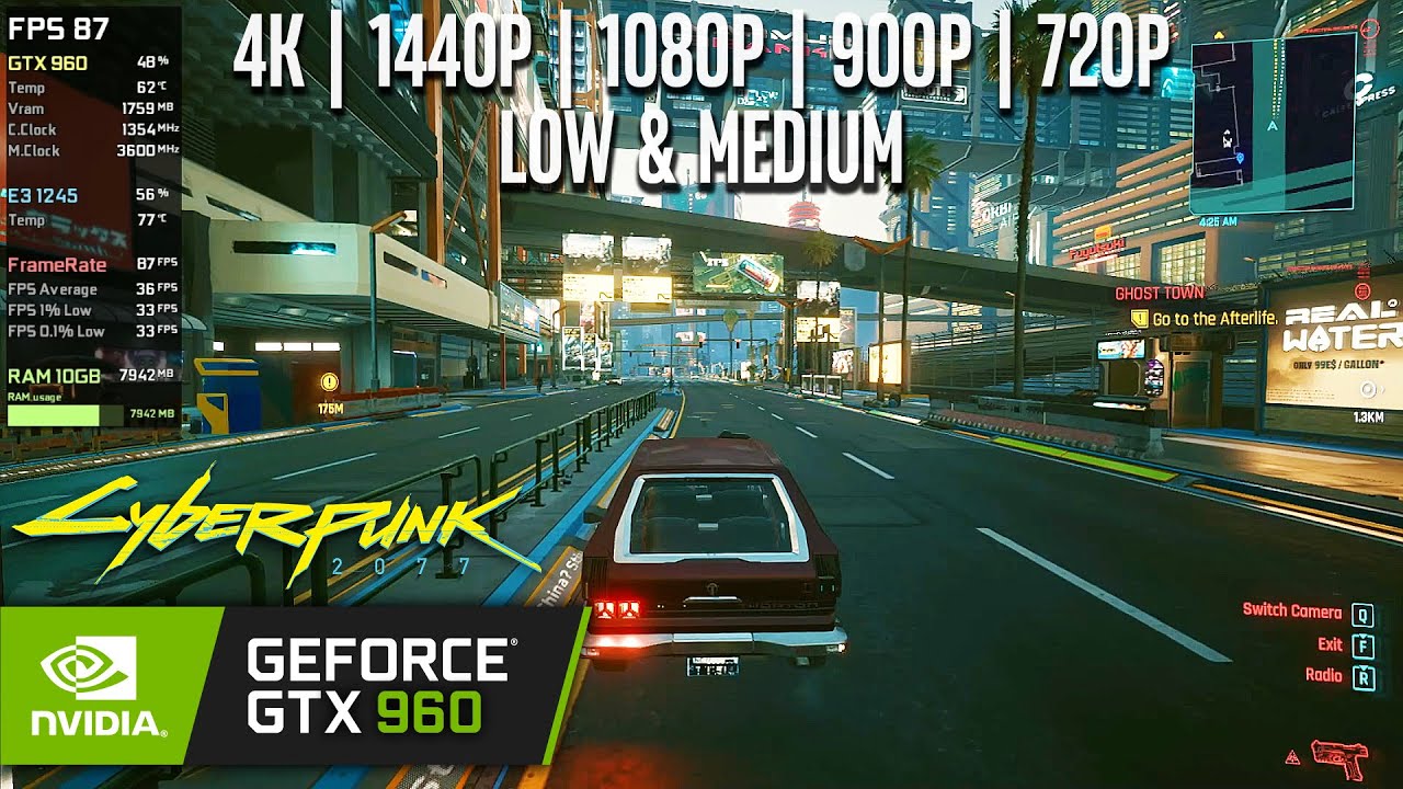GTX 960 | Cyberpunk 2077 - 4K, 1440p, 1080p, 900p, 720p - Low & Medium ...
