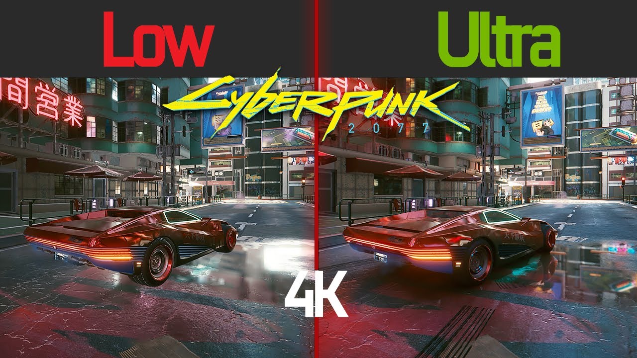 Cyberpunk 2077 Low vs Ultra (Ray Tracing ON) 4K - Cyberpunk 2077 videos