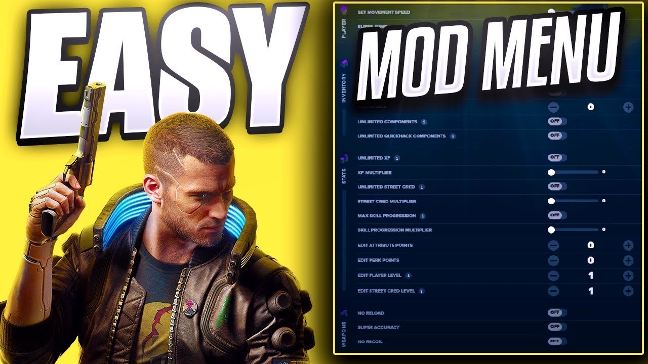 Cyberpunk 2077 Mod Menu/Trainer! - Max Stats in Seconds! - Cyberpunk ...
