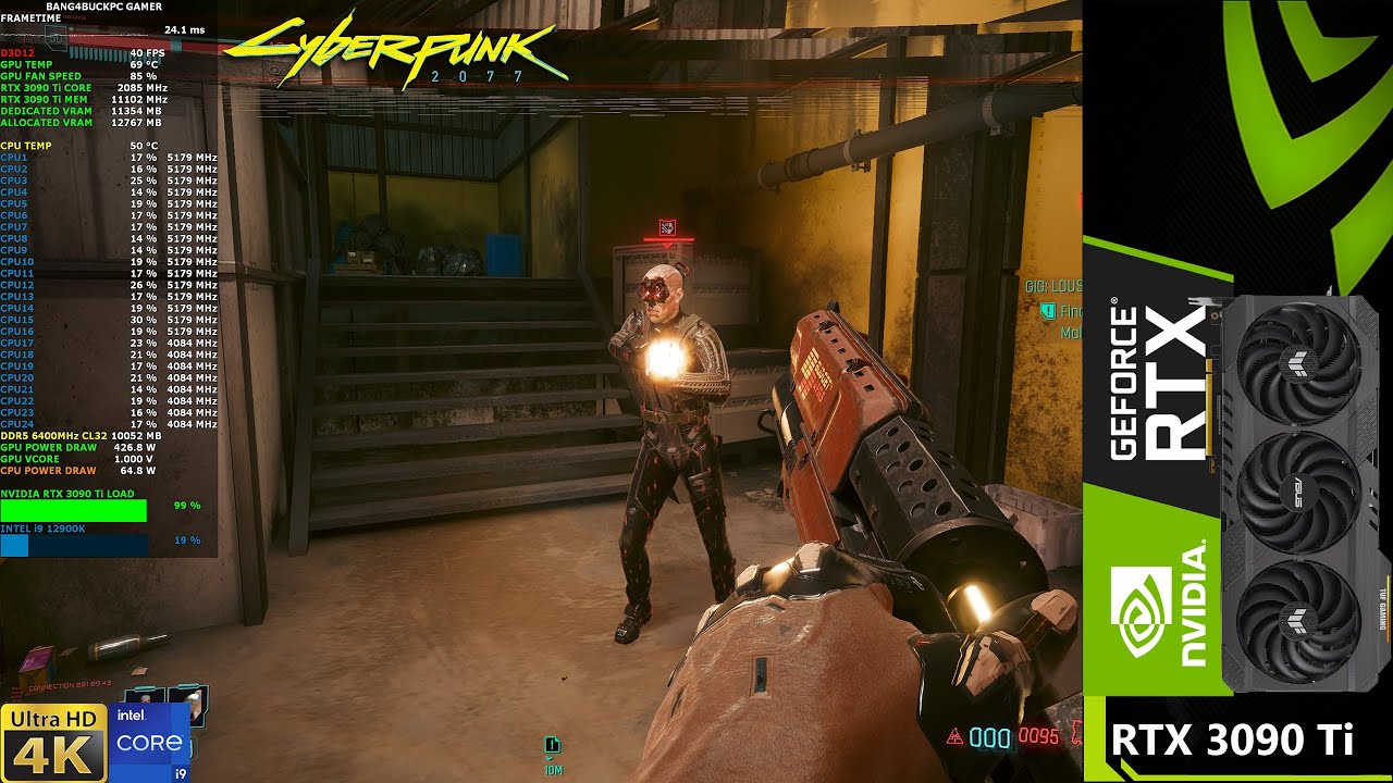 CyberPunk 2077 Ultra Settings Ray Tracing DLSS 4K | RTX 3090 Ti | i9 ...