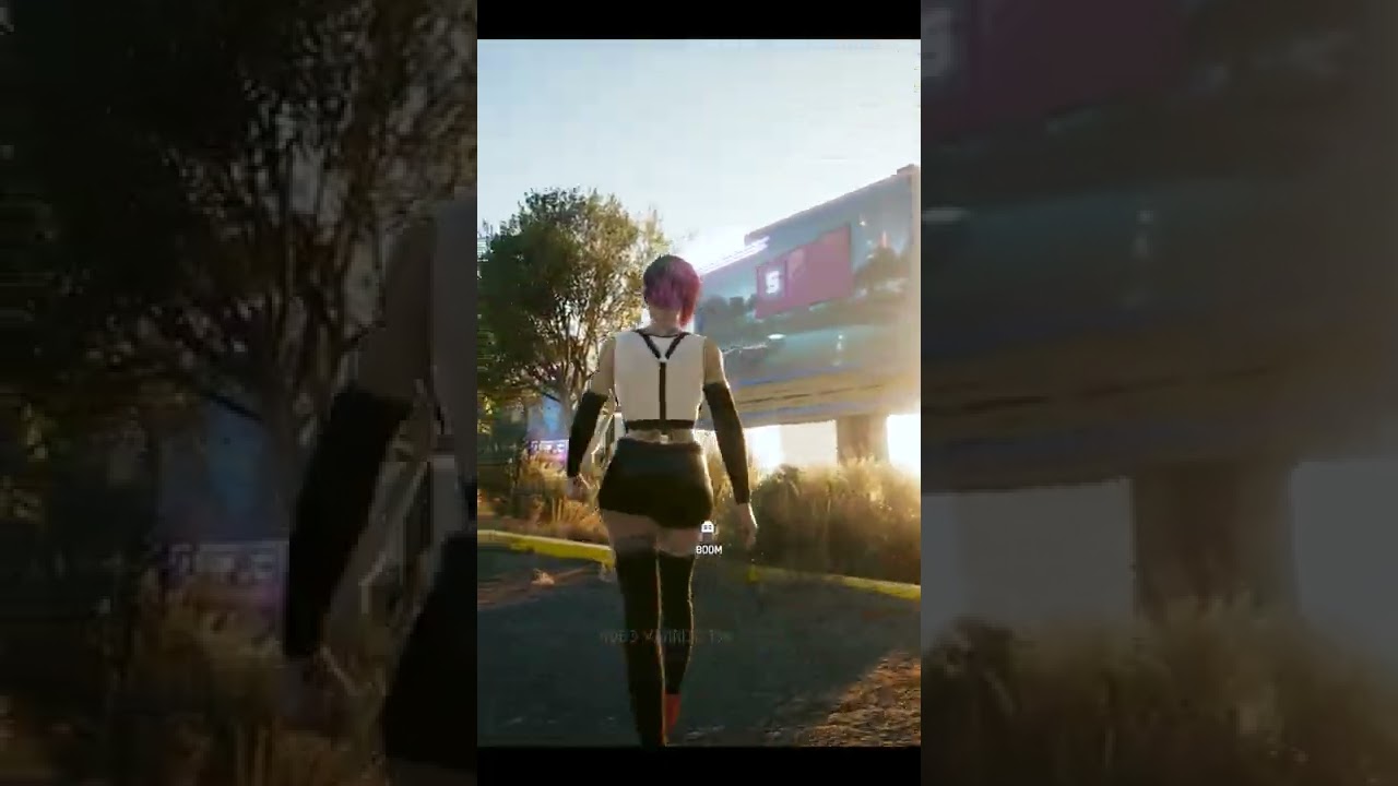 Judy in Tifa Lockhart Outfit CYBERPUNK 2077 #shorts - Cyberpunk 2077 videos