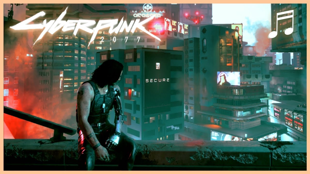 CYBERPUNK 2077 Ending Rooftop Music | Johnny Silverhand Ambient OST ...