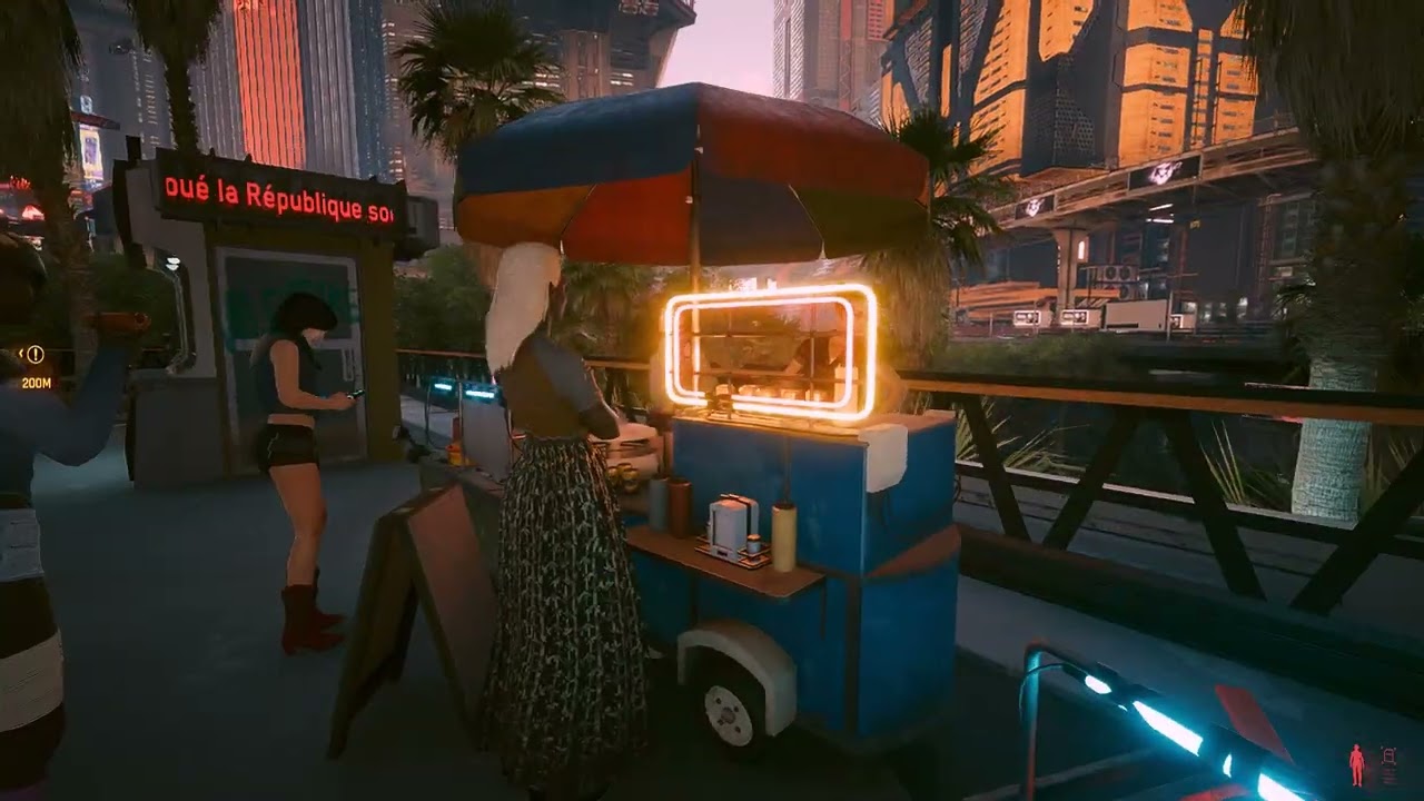 Cyberpunk 2077 tour - Spotting Mr Blue Eyes spying on Peralez at Corpo ...