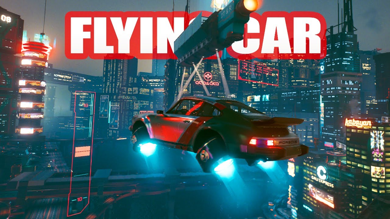 Flying Car / Cyberpunk 2077 mod - Cyberpunk 2077 videos