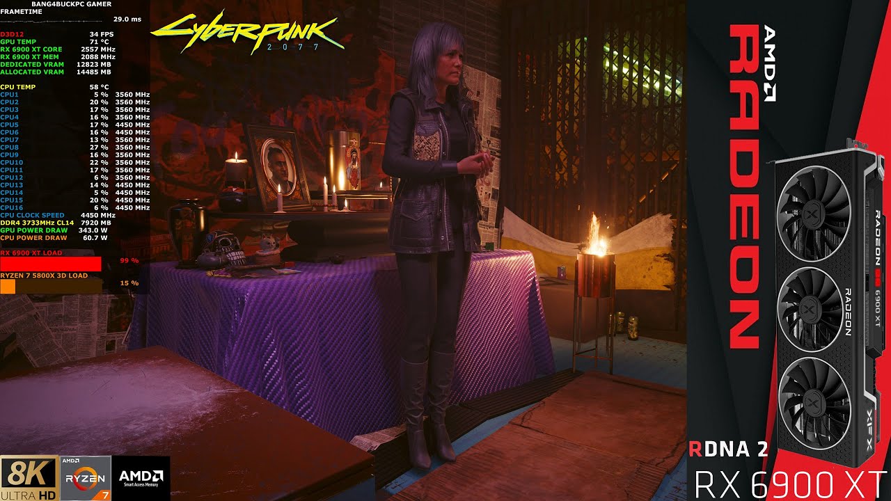 Cyberpunk 2077 FSR 2.0 Mod | High Settings 8K | RX 6900 XT | R7 5800X ...