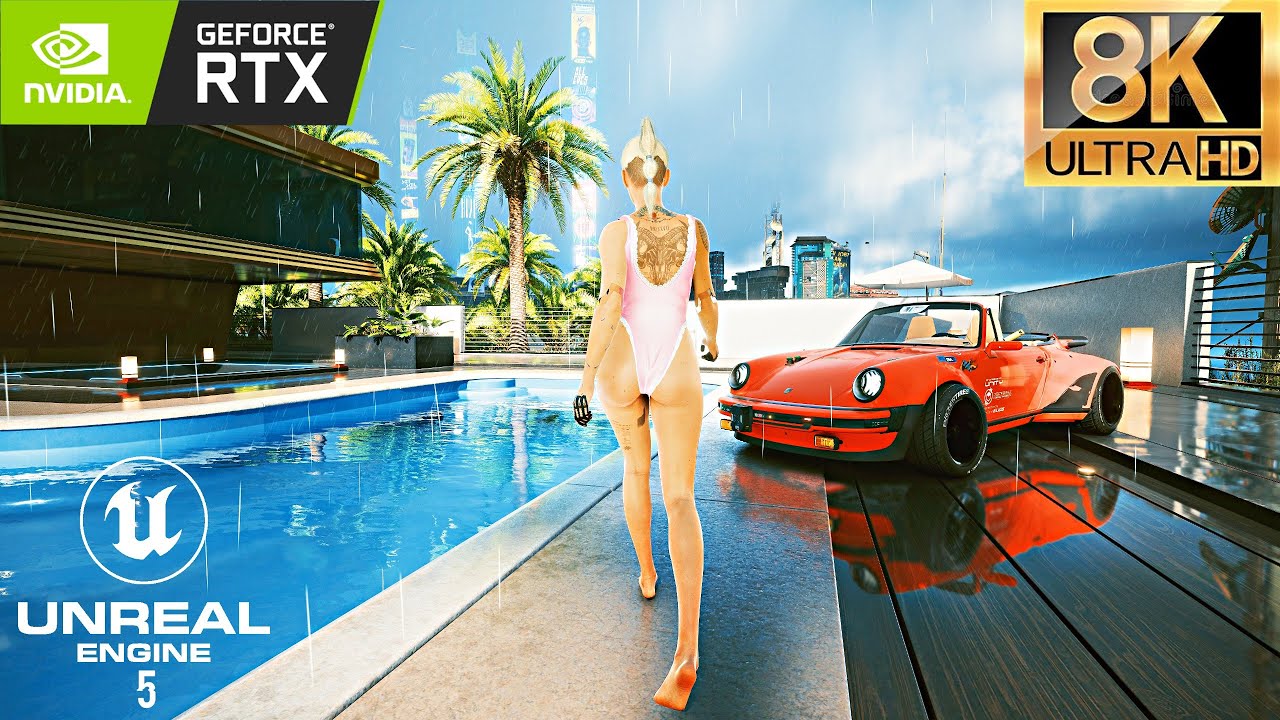 Cyberpunk 2077 "Unreal Engine 5" PSYCHO Ray Tracing 4k Level Graphics! RTX 3090 Ti i9-12900KS ...