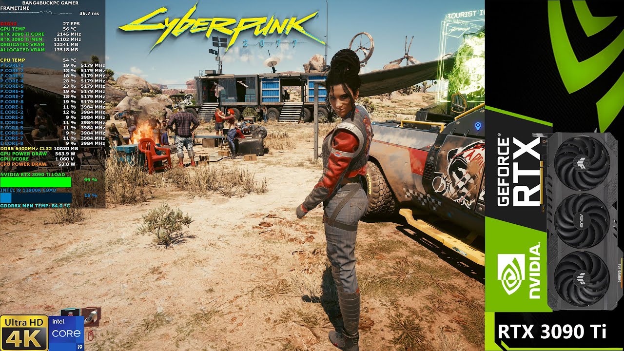 Cyberpunk 2077 Psycho Ray Tracing Native 4K | RTX 3090 Ti | i9 12900K 5.2GHz - Cyberpunk 2077 videos