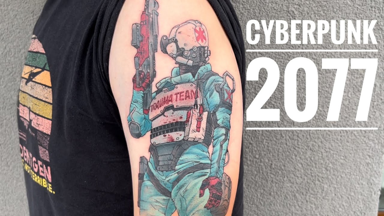 Cyberpunk 2077 Tattoo | Time lapse - Cyberpunk 2077 videos