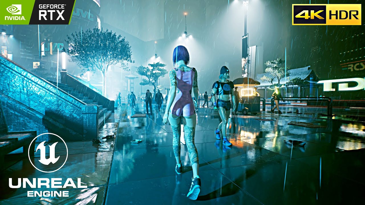 Cyberpunk 2077 UNREAL ENGINE 5 REMASTER! 2022 New RTX 3090 Ti UE5 Level Graphics Mod!? 4k ...