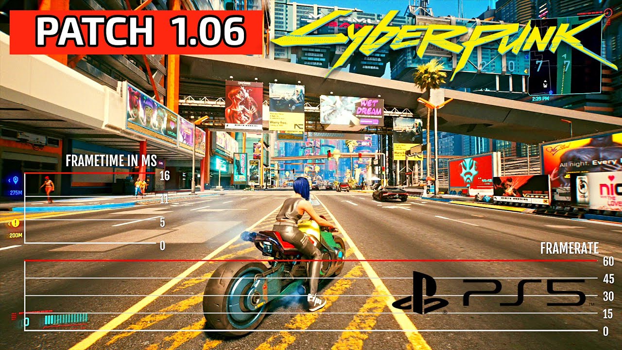 Cyberpunk 2077 (1.06 Patch) PS5 Frame Rate Test + Performance (4K/60FPS ...