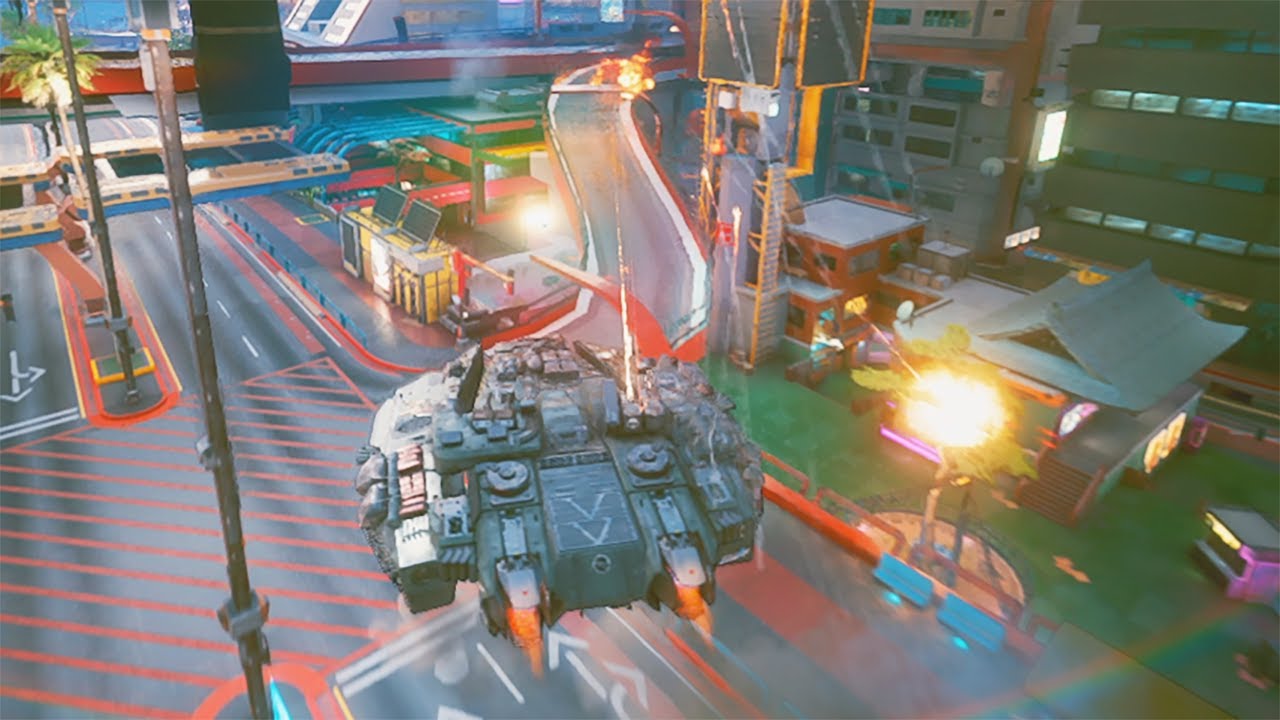 Cyberpunk 2077 - Basilisk Flying Tank Mod (Let There Be Flight ...