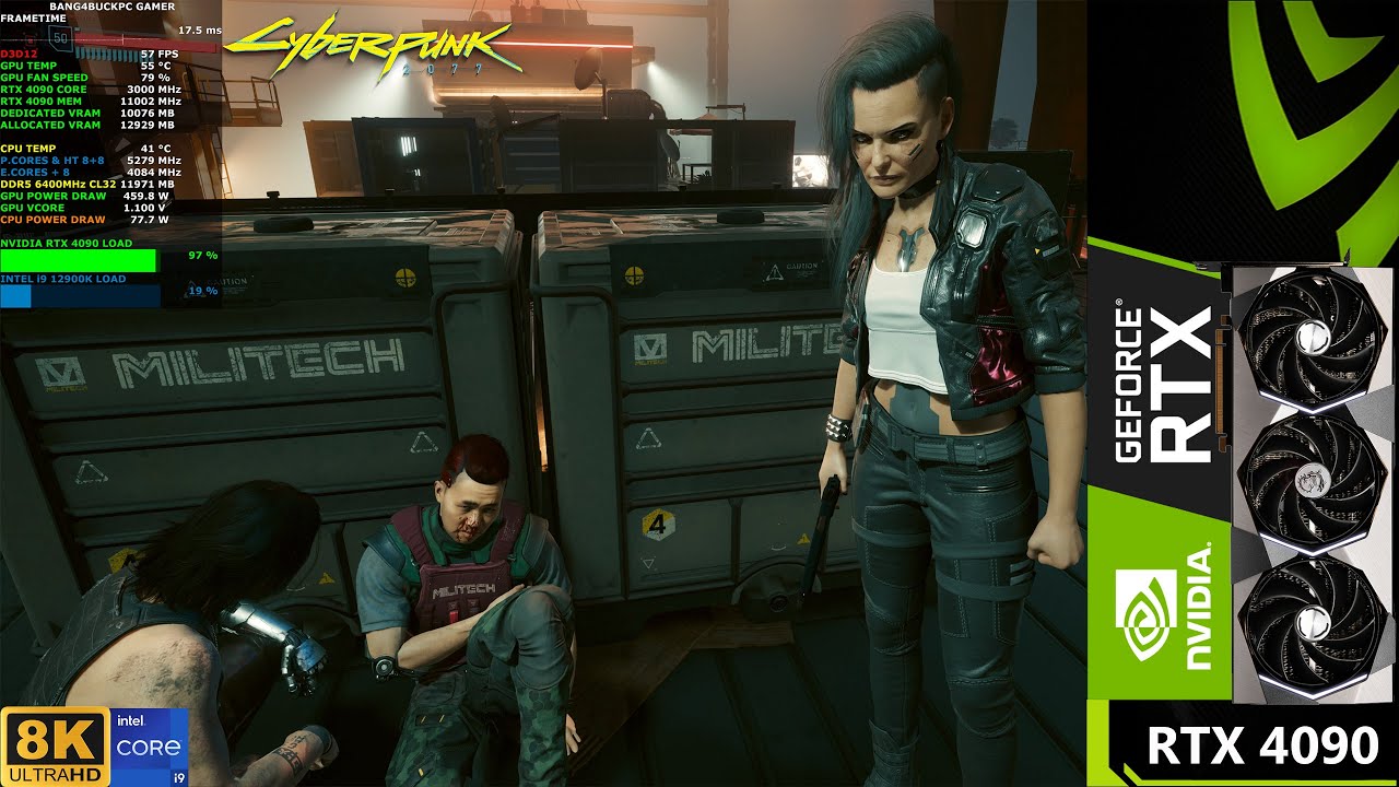 Cyberpunk 2077 High Settings DLSS 8K | RTX 4090 | i9 12900K 5.3GHz ...
